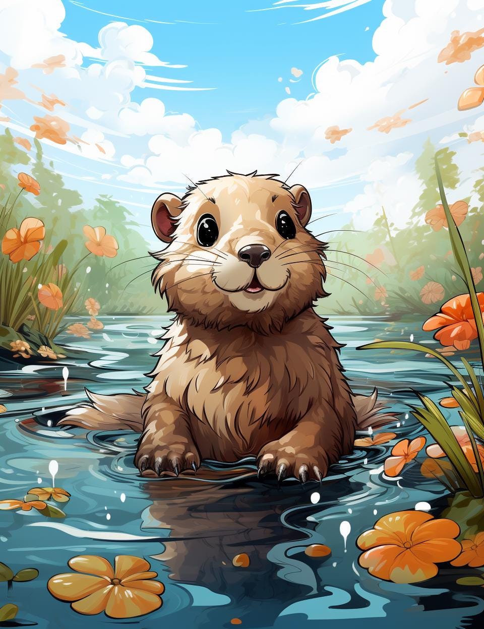 50 Cute River Coloring Pages PDF, Printable River Scenes, Nature ...