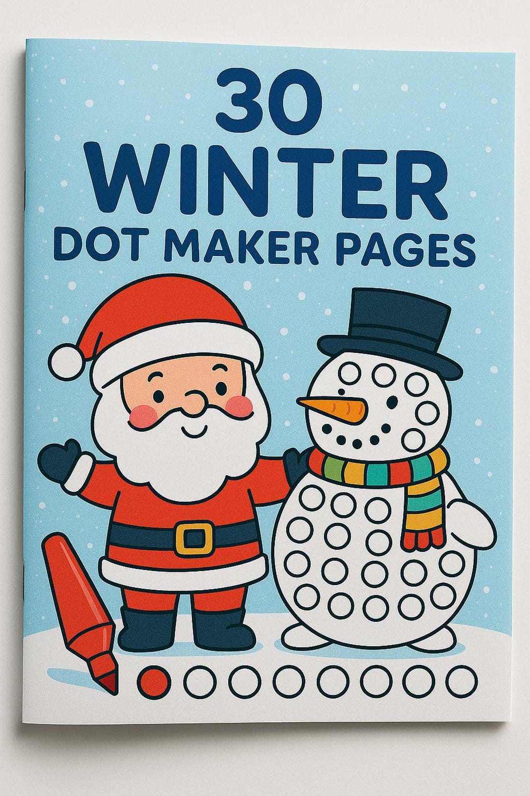 Christmas Dot Marker Pages for Kids | Dot Art Coloring PDF | Holiday ...