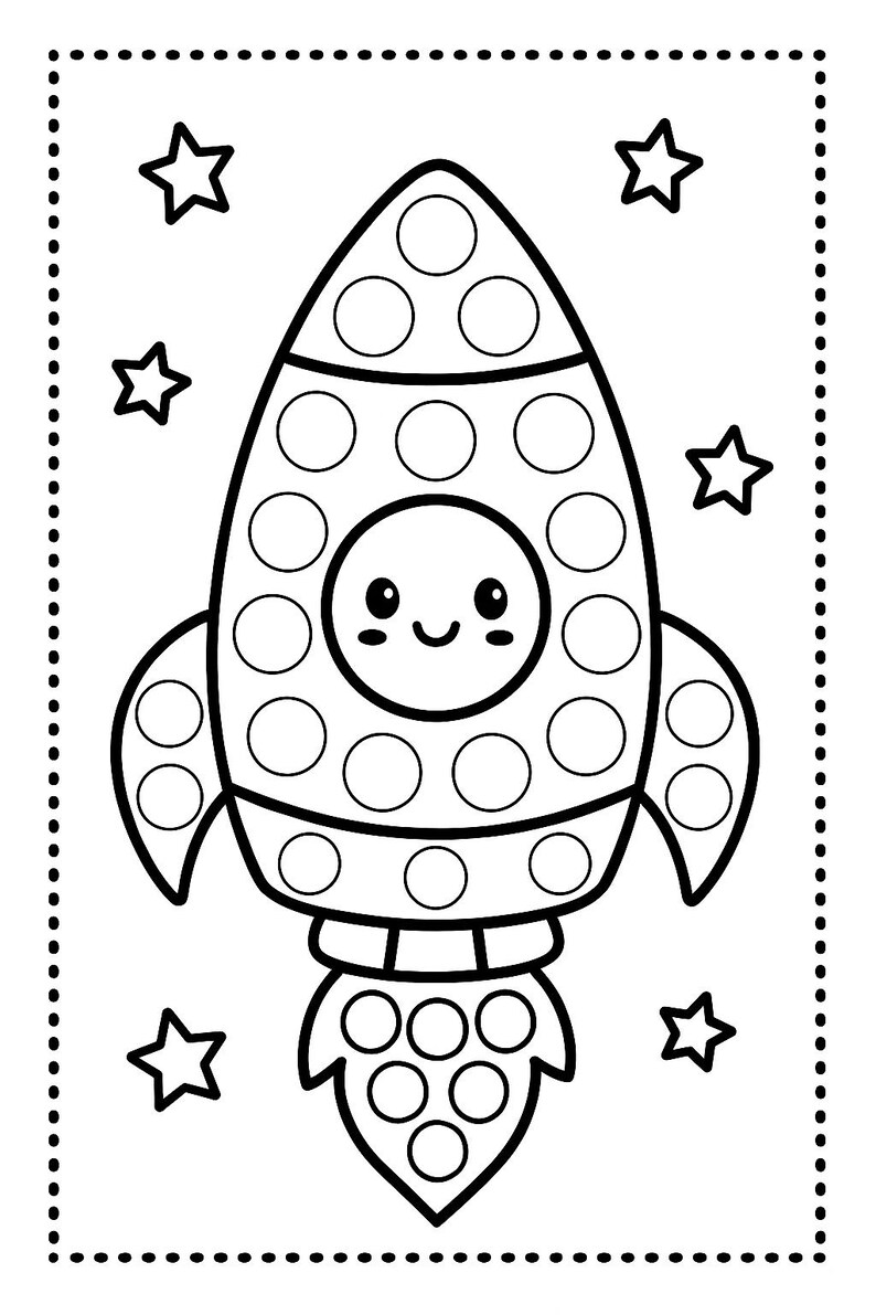 Planets Dot Marker Coloring Pages – 24 Space Activity Sheets for ...