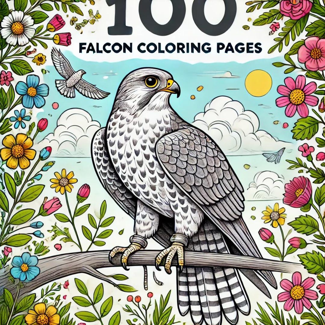 100 Falcon Coloring Pages in PDF Format for Kids – Fun, Creative, and ...
