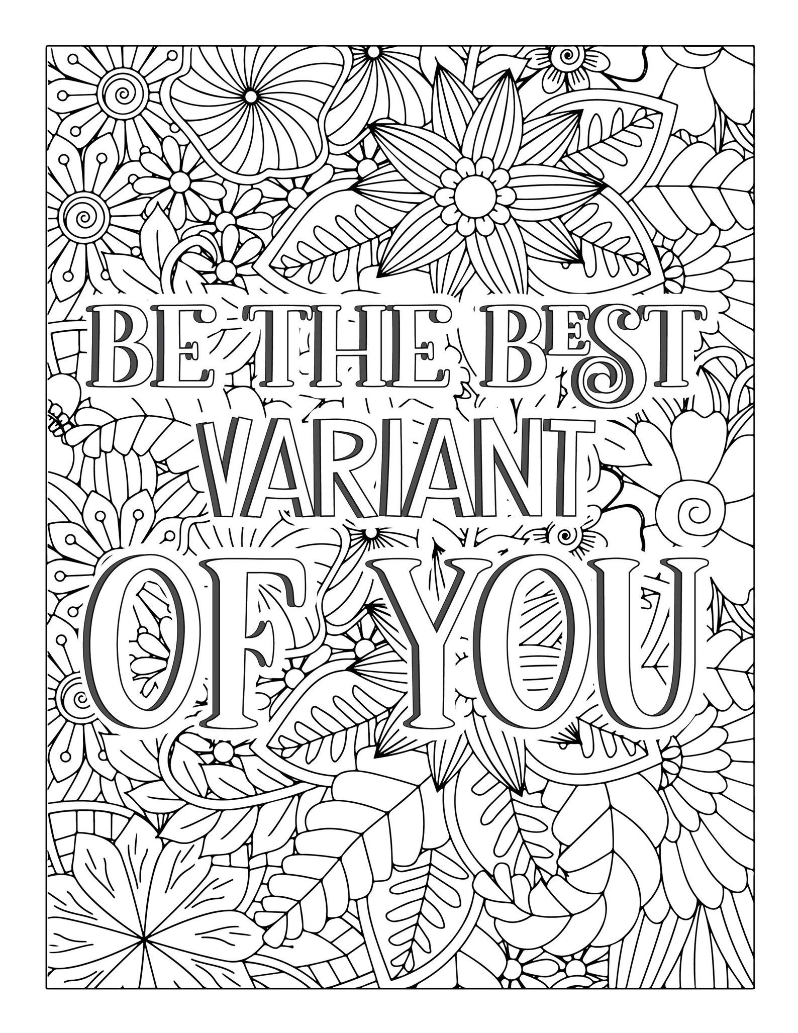 Adult Coloring Book With 20 Motivational Quotes | Relax and Get ...