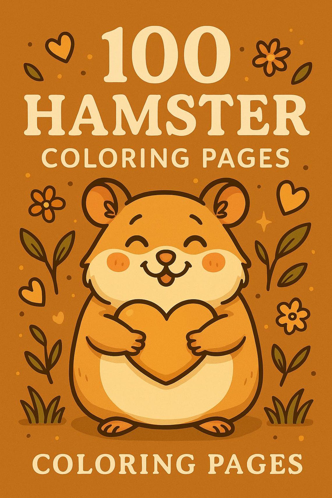 100 Hamster Coloring Pages PDF – Cute Hamster Line Art for Kids ...