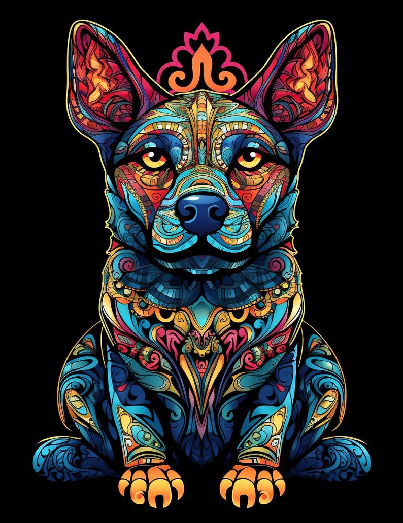 30 Dog Mandala Coloring Pages - Relaxing Printable Designs for Adults ...