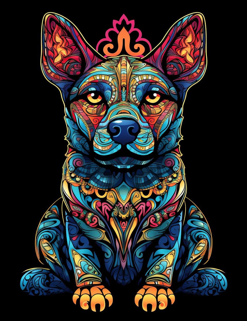 30 Dog Mandala Coloring Pages - Relaxing Printable Designs for Adults ...