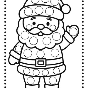 Christmas Dot Marker Coloring Pages – 24 Printable Holiday Activity ...