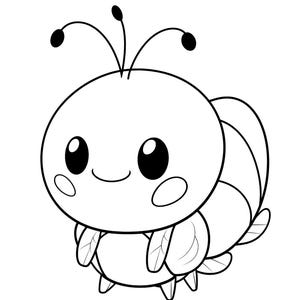 150 Cute Bug Coloring Pages: Adorable Insect Designs for Relaxing Fun ...
