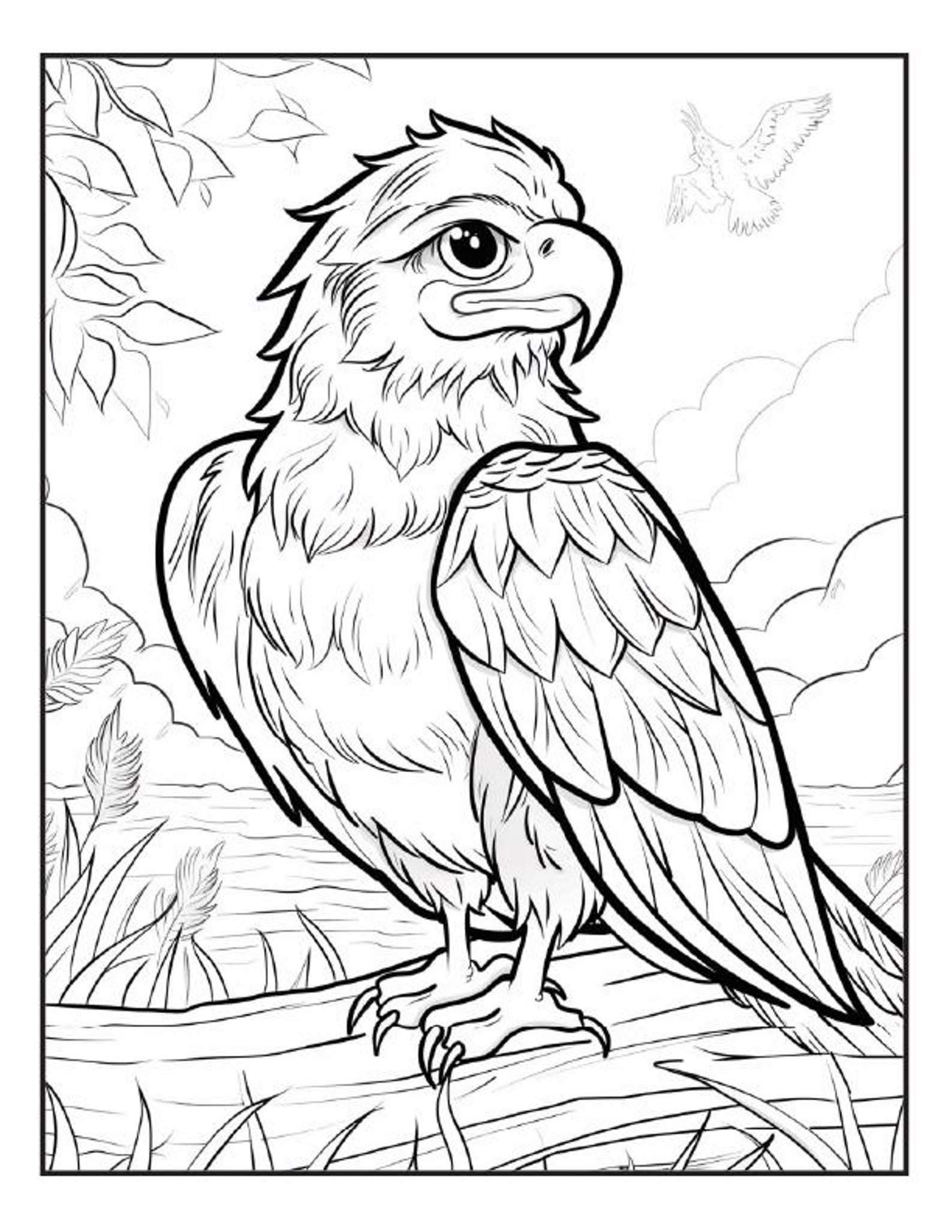 100 Eagle Coloring Pages Stunning Detailed Designs of Majestic Eagles ...