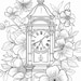 111 Clock Tower Coloring Pages: A Relaxing Journey Through Detailed ...