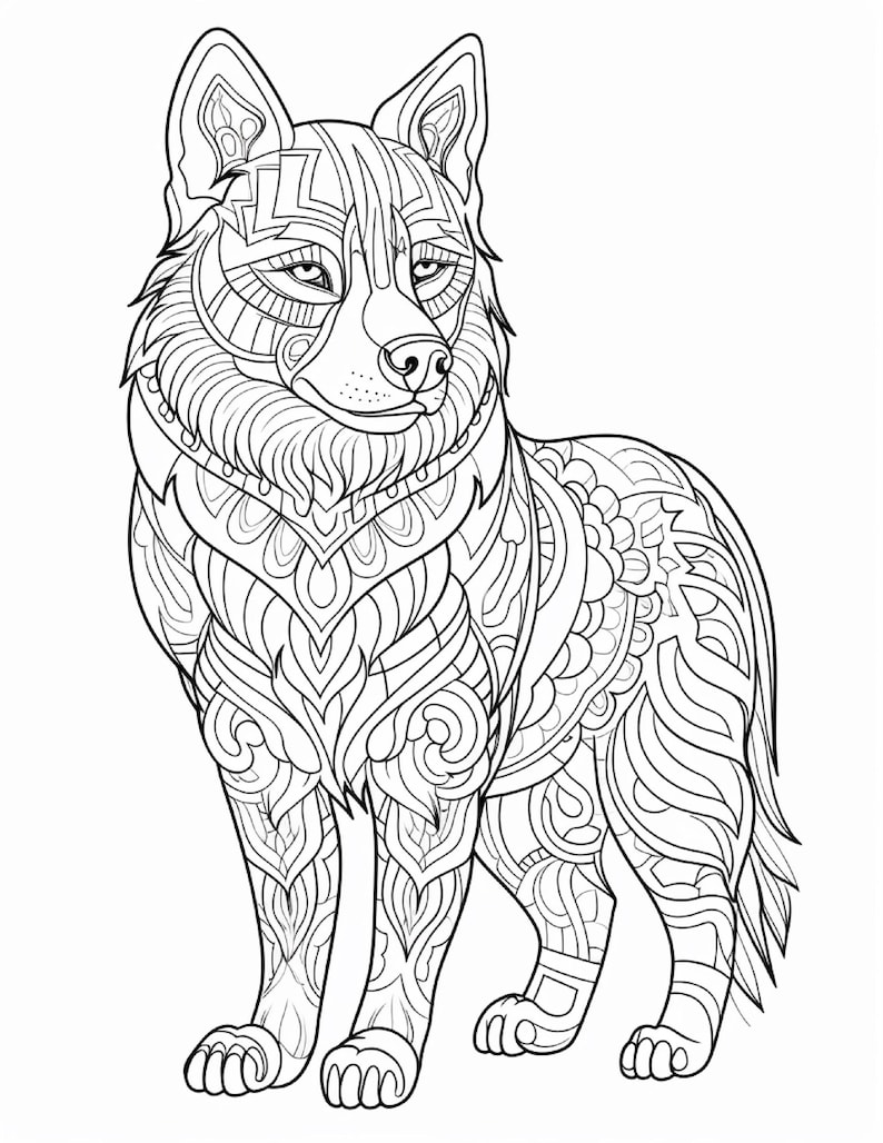 30 Dog Mandala Coloring Pages - Relaxing Printable Designs for Adults ...