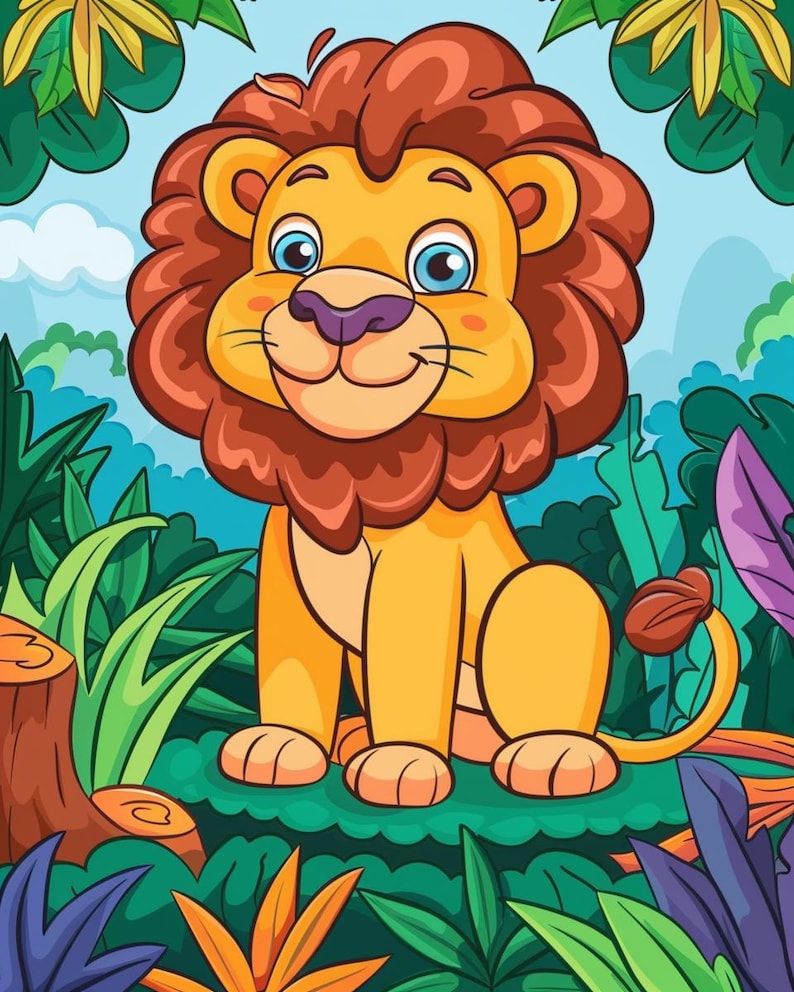 100 Lion Coloring Pages for Kids | Explore the Wild Jungle | Fun ...