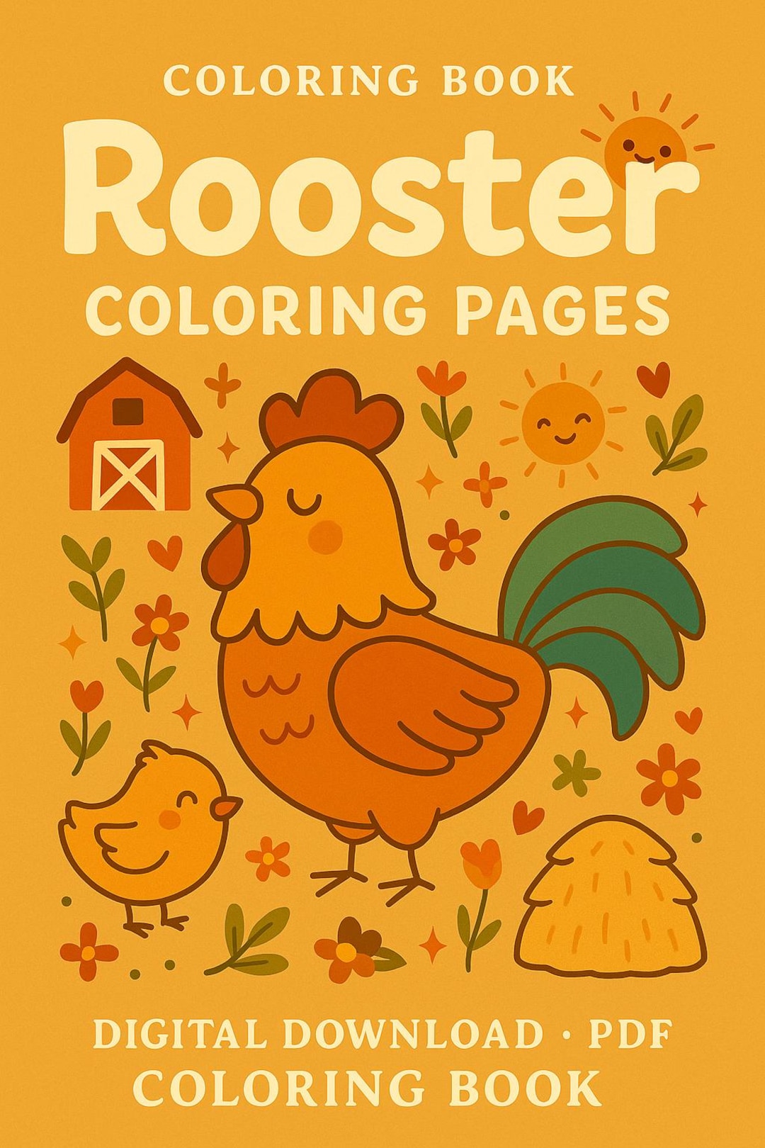 40 Rooster Coloring Pages – Printable PDF for Kids and Adults | Farm ...