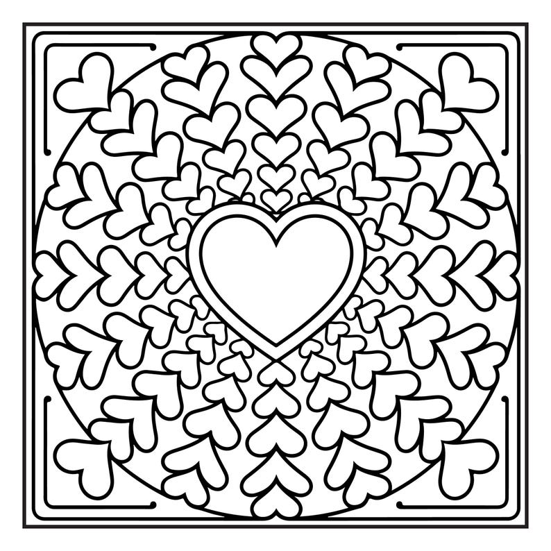 75 Valentine's Day Mandala Coloring Pages PDF - Intricate Designs for ...