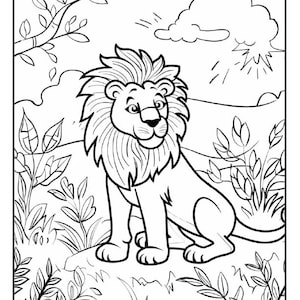 100 Lion Coloring Pages for Kids | Explore the Wild Jungle | Fun ...