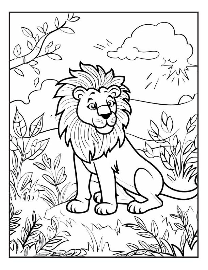 100 Lion Coloring Pages for Kids | Explore the Wild Jungle | Fun ...