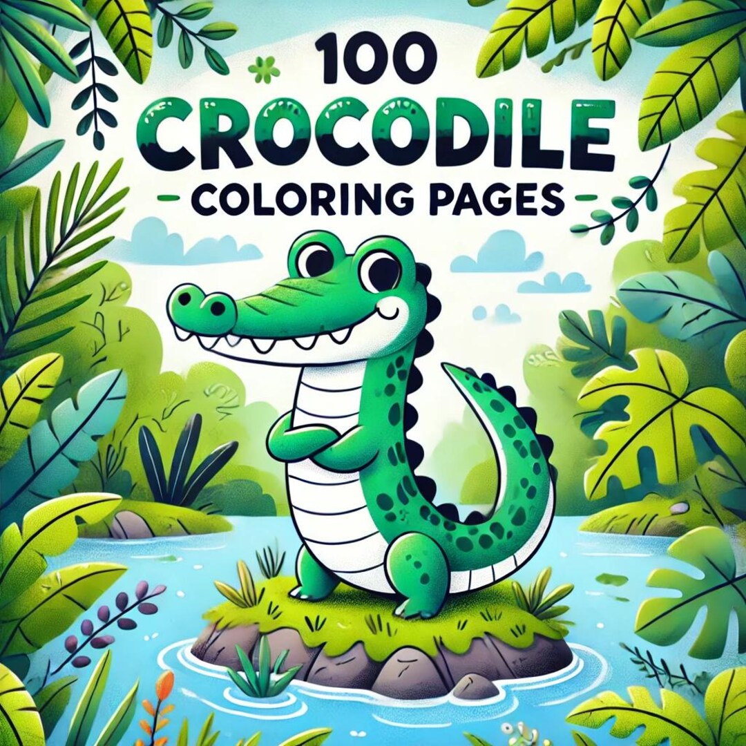 100 Crocodile Coloring Pages in PDF Format for Kids – Fun, Creative ...