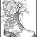 60 Flower Boot Coloring Pages – Unique Floral Boot Illustrations for ...
