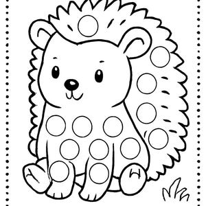 Forest Animals Dot Marker Coloring Pages | 24 Pages Printable Workbook ...