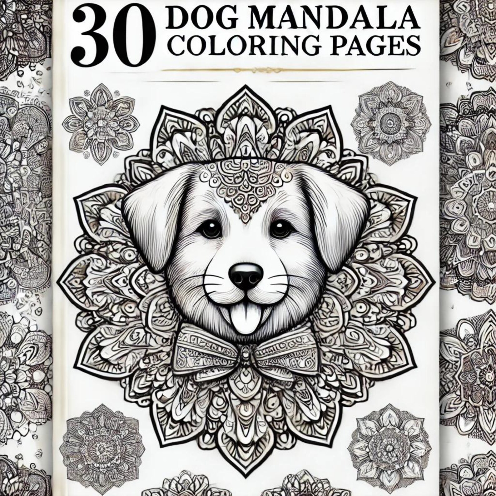 30 Dog Mandala Coloring Pages - Relaxing Printable Designs for Adults ...