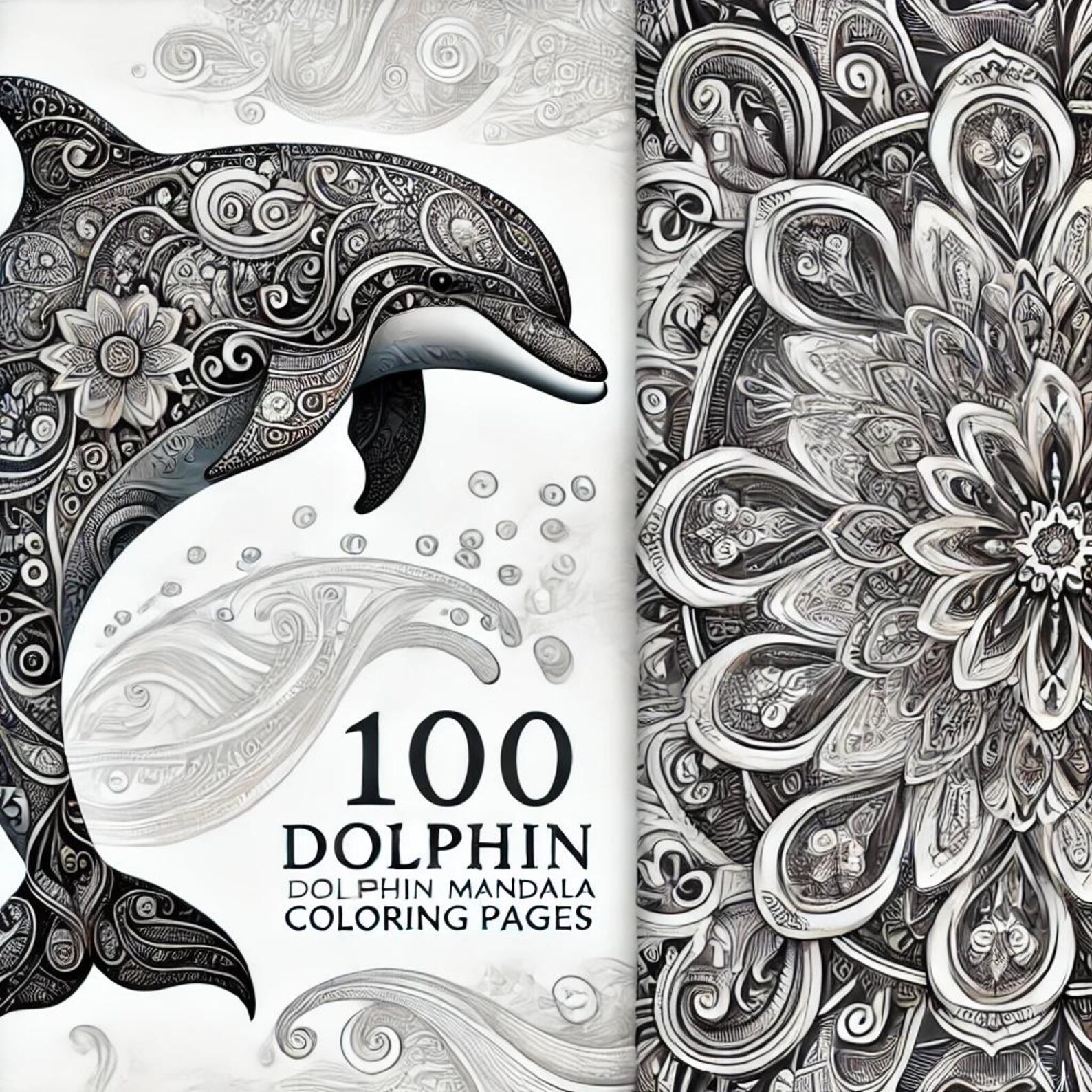 100 Dolphin Mandala Coloring Pages PDF, Beautiful and Relaxing Designs ...