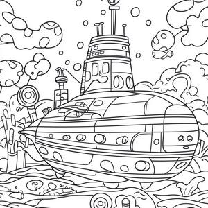 50 Underwater Vessel Coloring Pages: Dive Into Fun With Submarines ...
