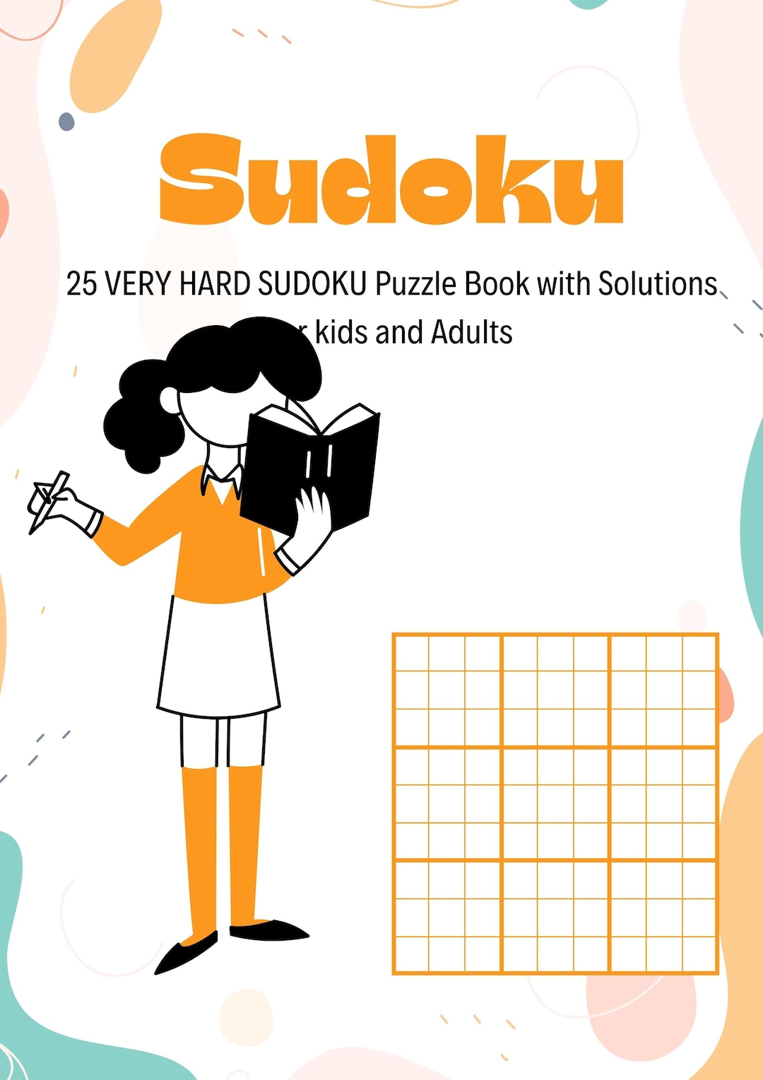25 Very Hard Sudoku Puzzles With Solutions - Printable PDF, 8.5x11 ...
