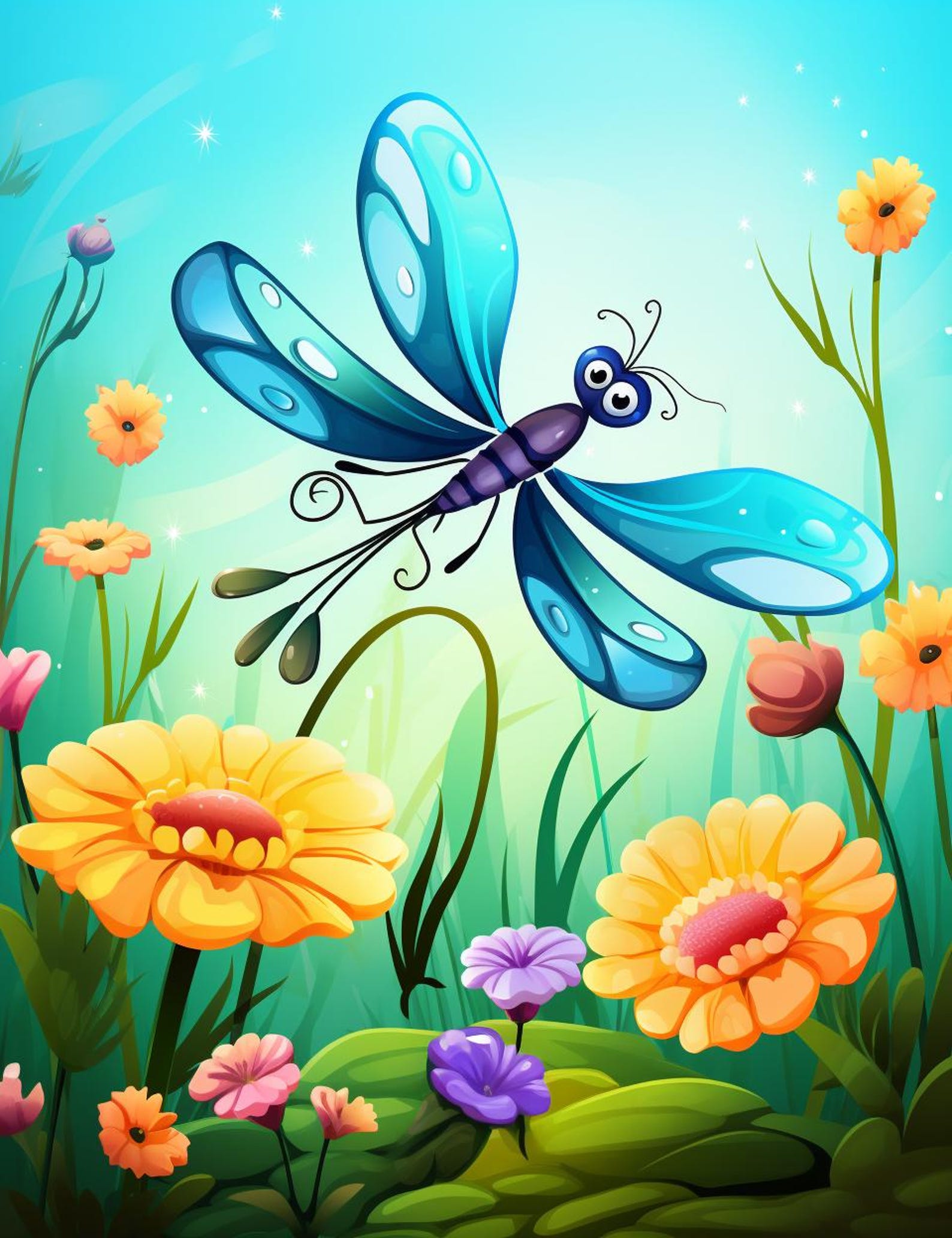 50 Flower and Dragonfly Coloring Pages Beautiful Floral and Insect ...