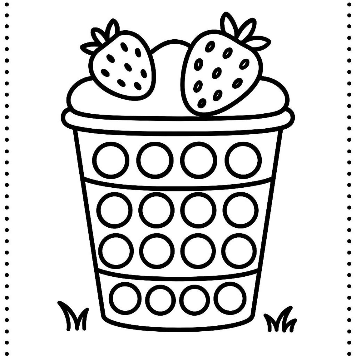 Breakfast Foods Dot Marker Coloring Pages | 24 Printable Dot Art Sheets ...