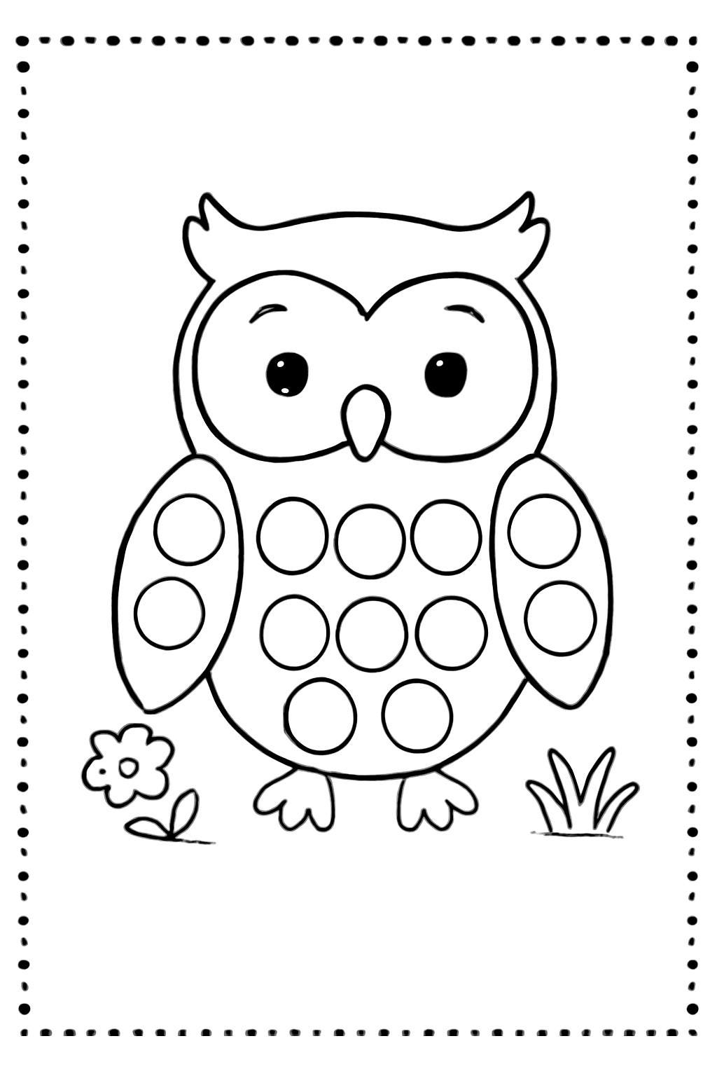 Forest Animals Dot Marker Coloring Pages | 24 Pages Printable Workbook ...