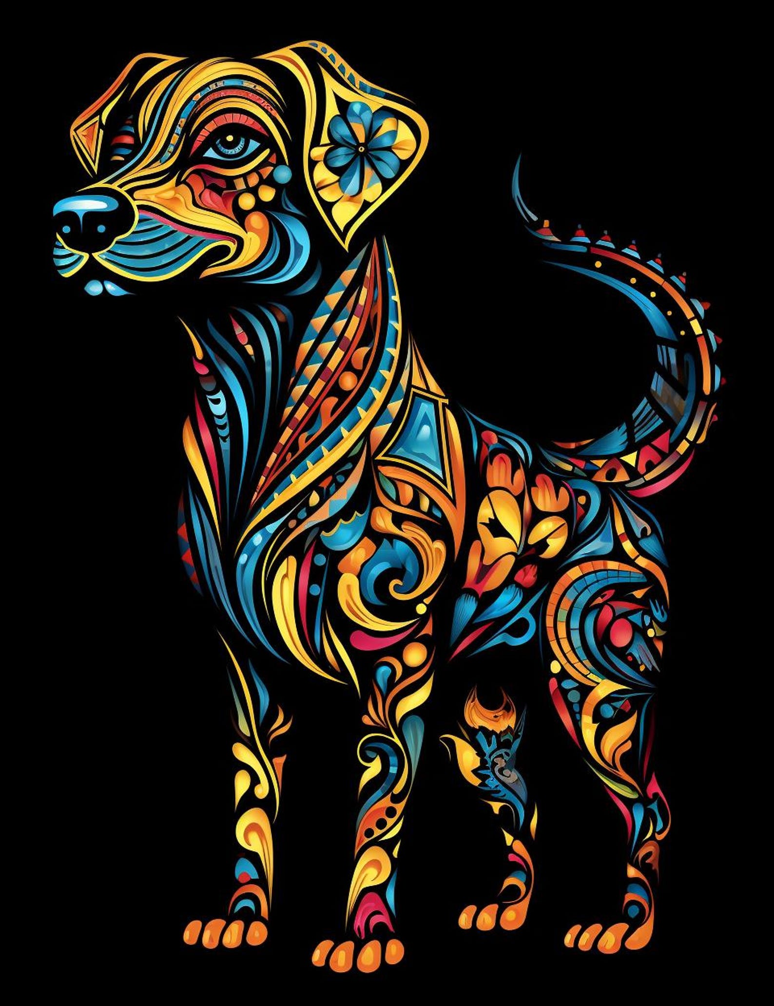 30 Dog Mandala Coloring Pages - Relaxing Printable Designs for Adults ...