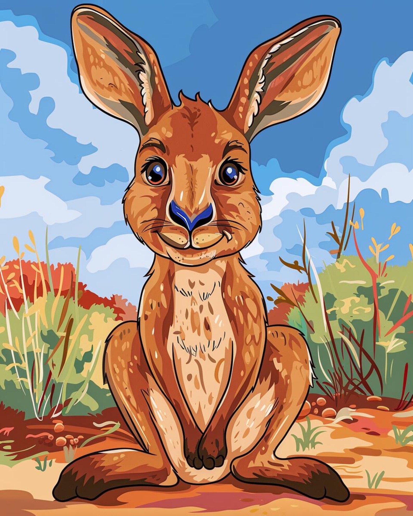 100 Baby Kangaroo Coloring Pages in PDF Format for Kids – Fun, Creative ...