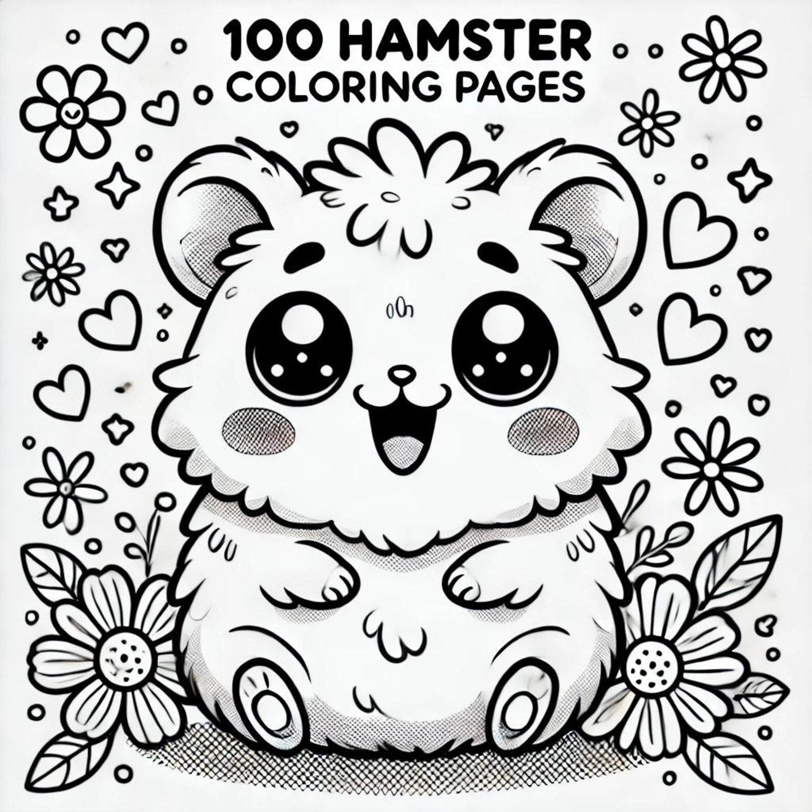 100 Hamster Coloring Pages PDF, Cute Hamster Designs for Kids and ...