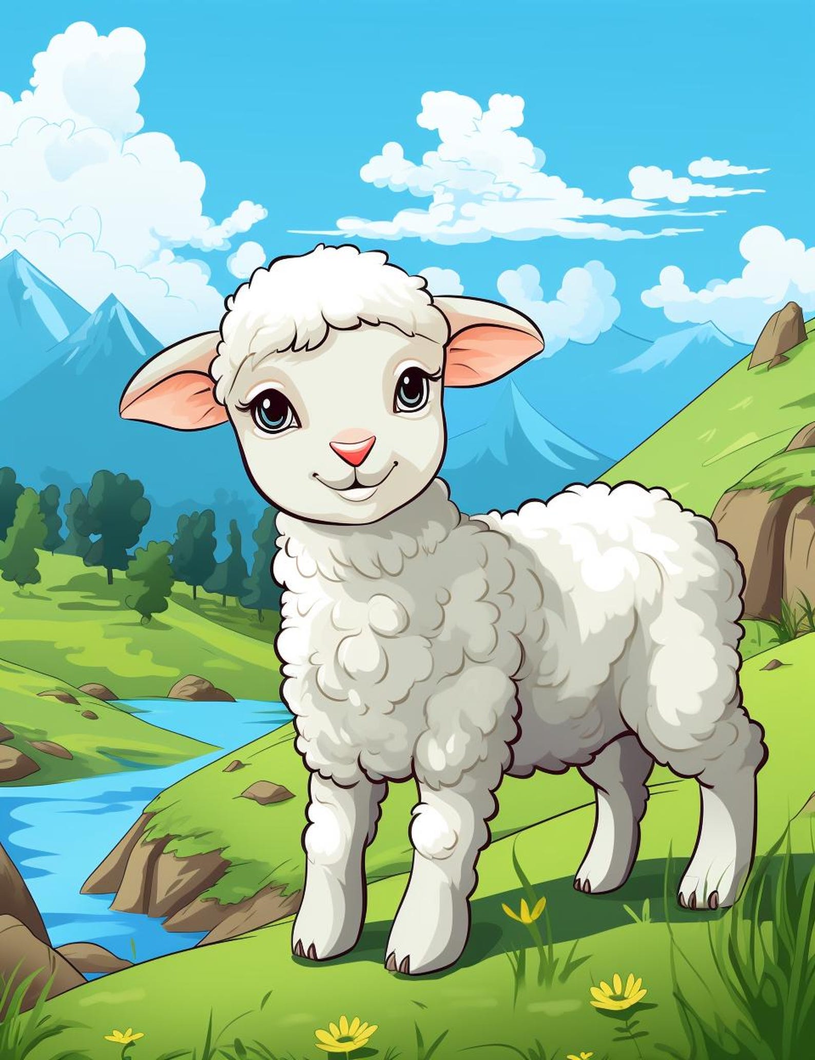 54 Sheep Coloring Pages in PDF Format for Kids – Fun, Creative, and ...