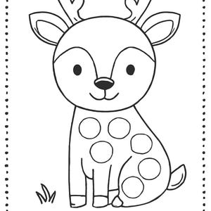 Forest Animals Dot Marker Coloring Pages | 24 Pages Printable Workbook ...