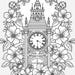 111 Clock Tower Coloring Pages: A Relaxing Journey Through Detailed ...