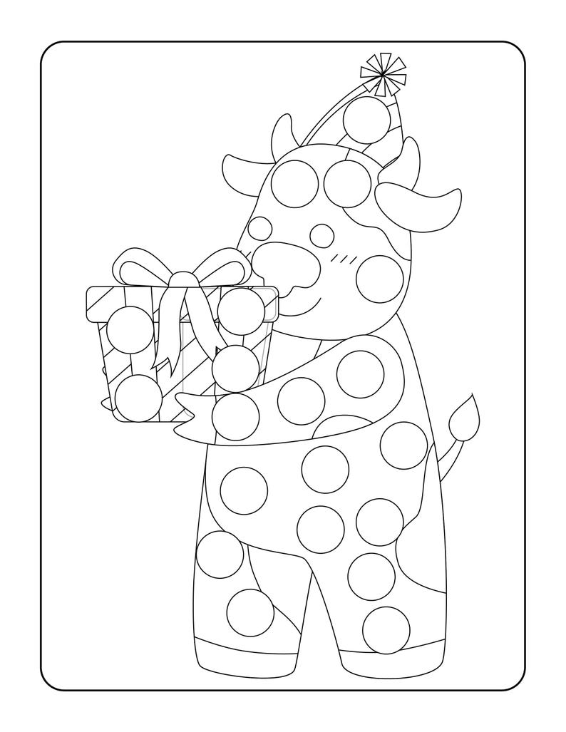 30 Cow Dot Marker Coloring Pages | Farm Animal Dot Dauber Activity ...