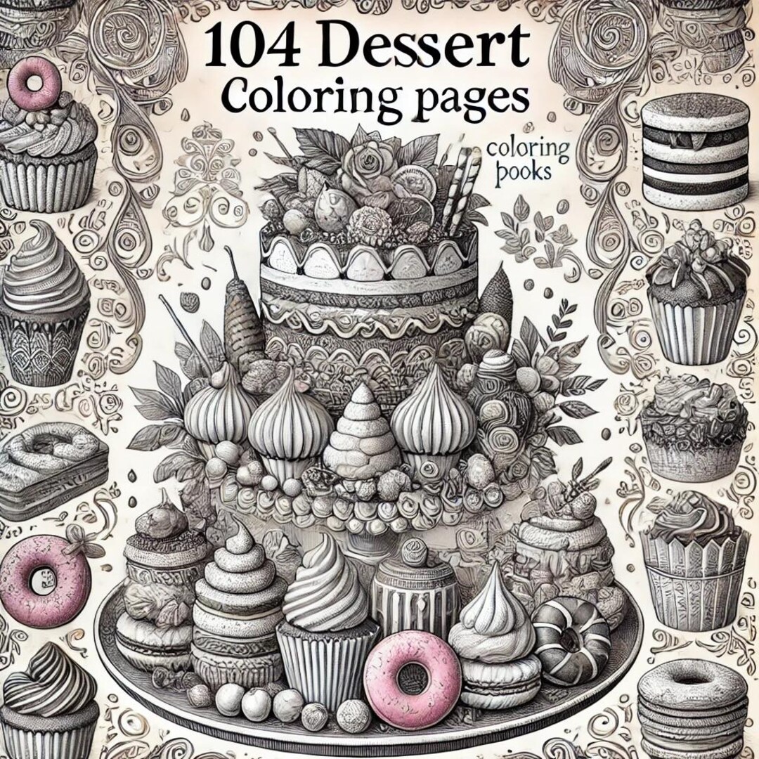 104 Dessert Coloring Pages, Fun & Creative Printable Pages for Kids ...