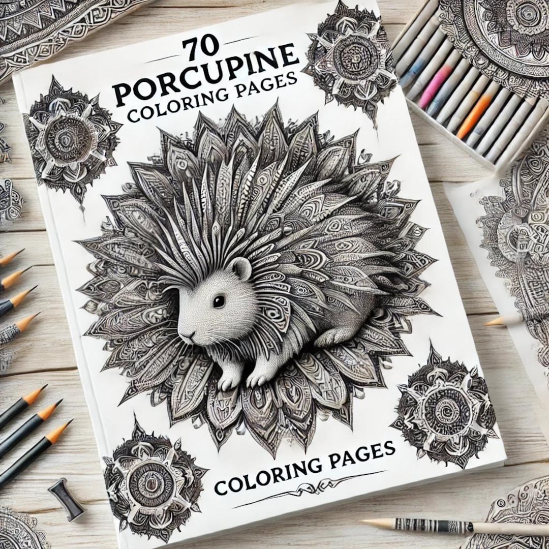 70 Porcupine Mandala Coloring Pages PDF, Printable Porcupine Coloring ...
