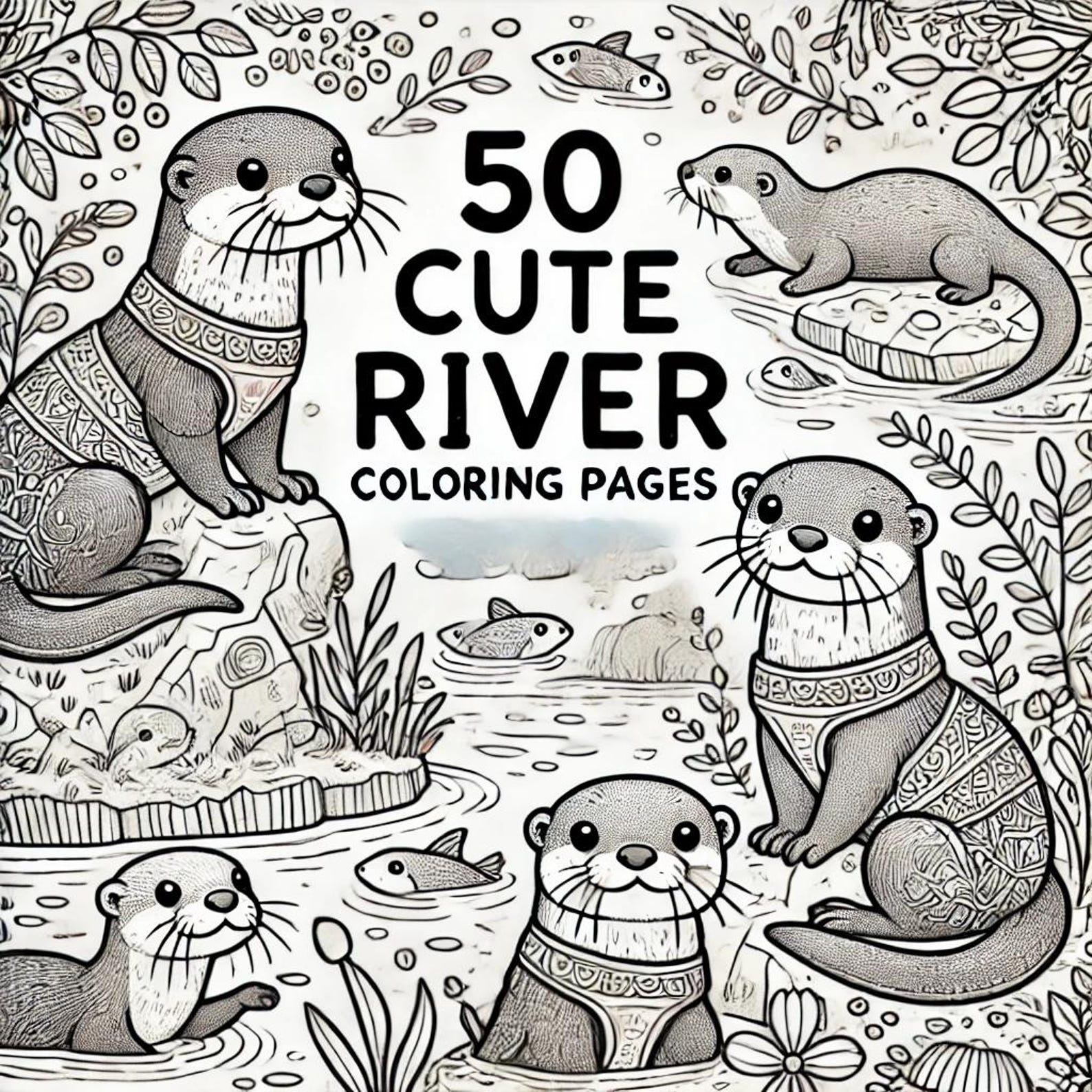 50 Cute River Coloring Pages PDF, Printable River Scenes, Nature ...