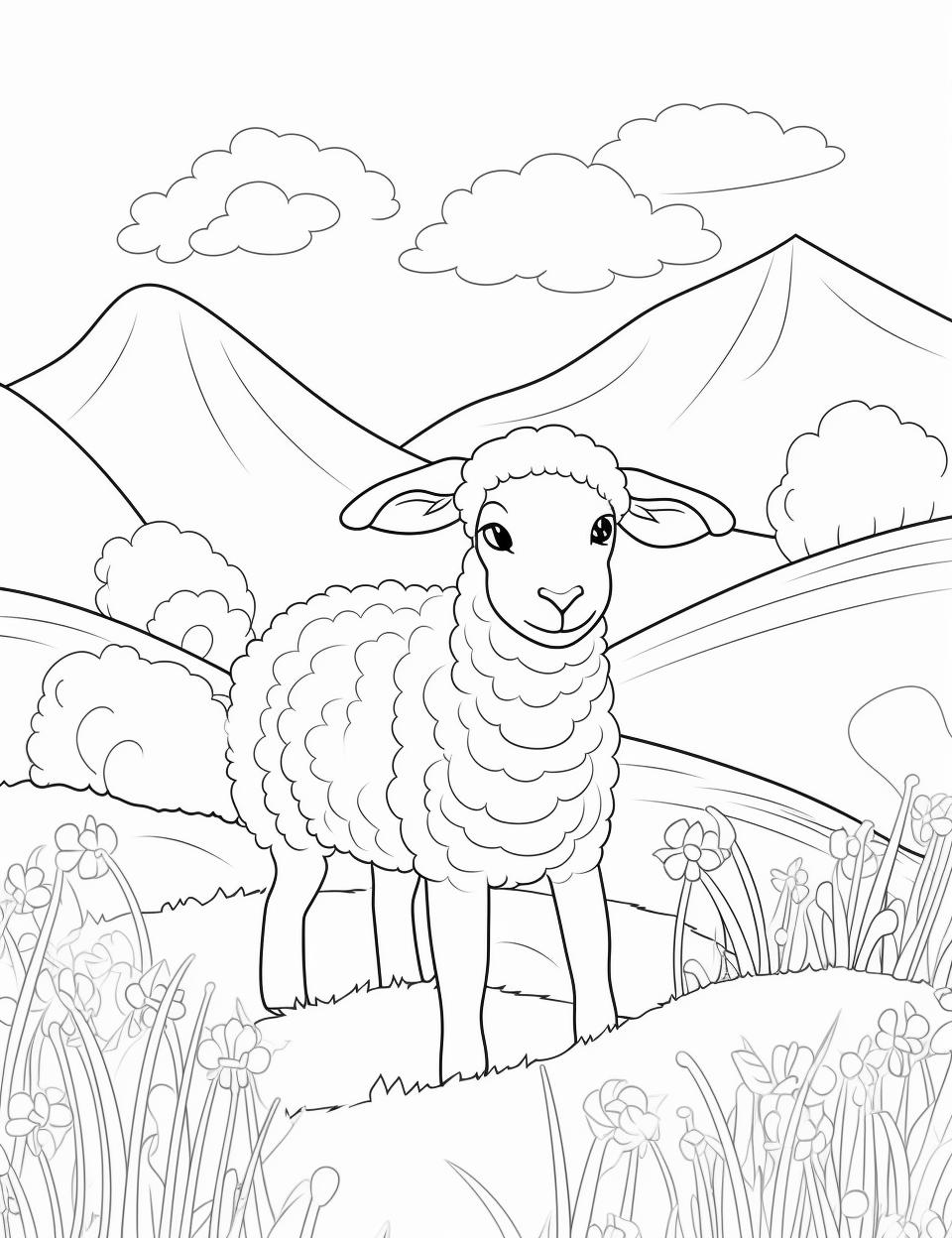 54 Sheep Coloring Pages in PDF Format for Kids – Fun, Creative, and ...