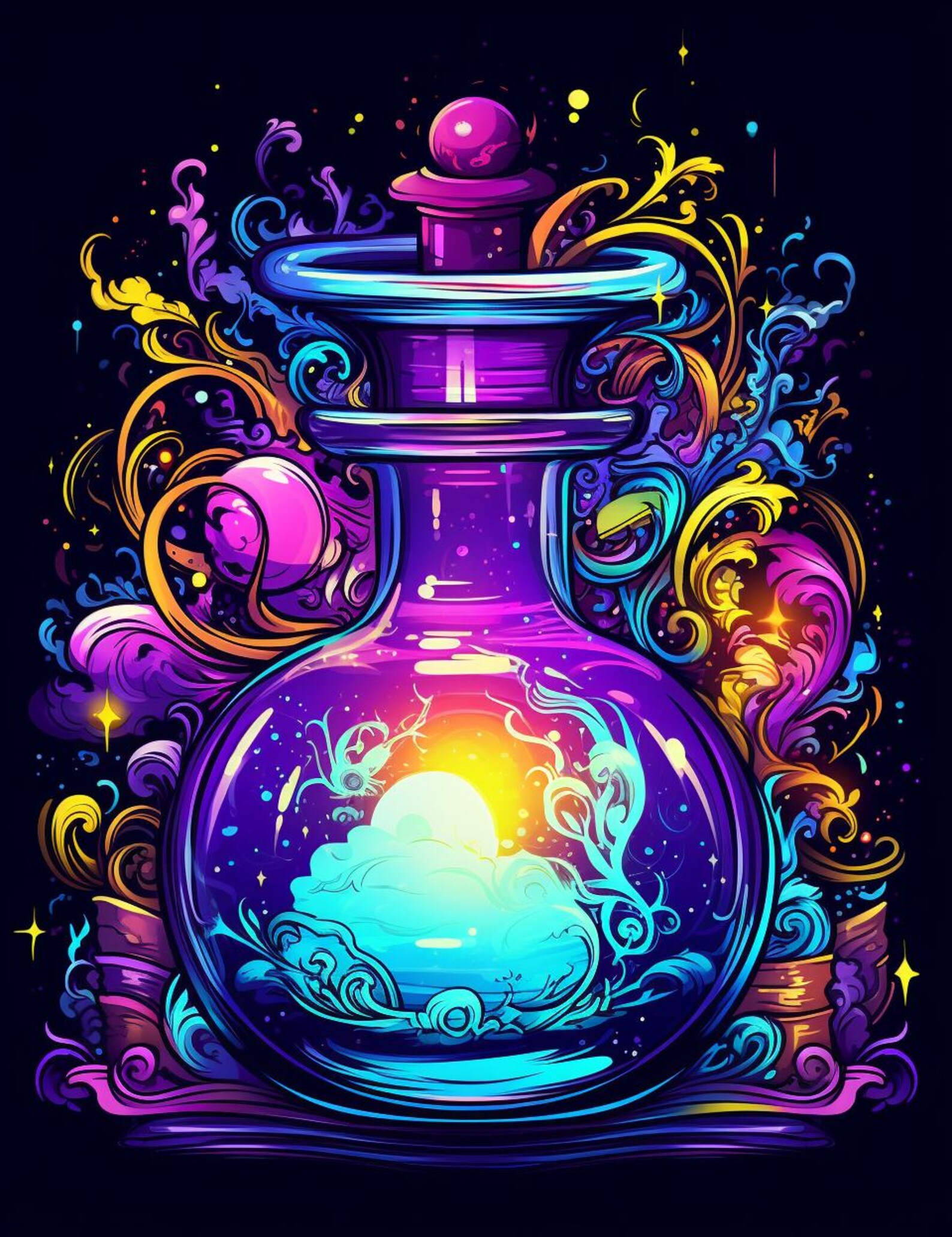 60 Magic Potion Coloring Pages: Enchanting Printable PDF With Whimsical ...