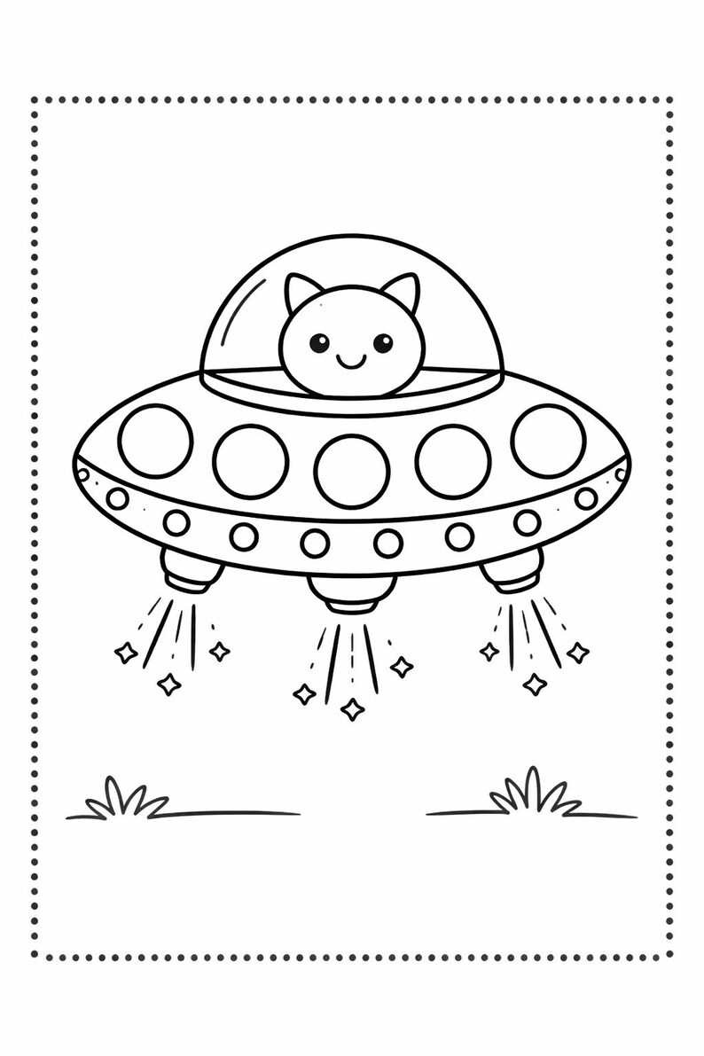 Dot Marker Coloring Pages – Spaceships Printable, 24 Space Dot Art ...