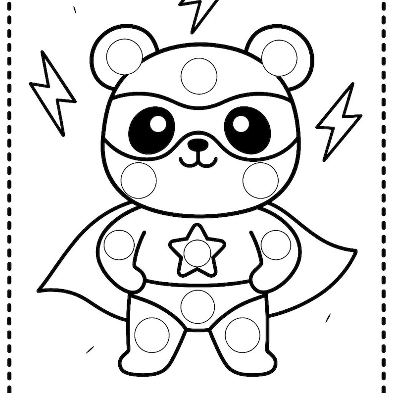 Superheroes Dot Marker Coloring Pages – 24 Printable Activity Sheets ...