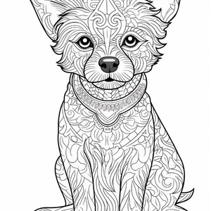 30 Dog Mandala Coloring Pages - Relaxing Printable Designs for Adults ...