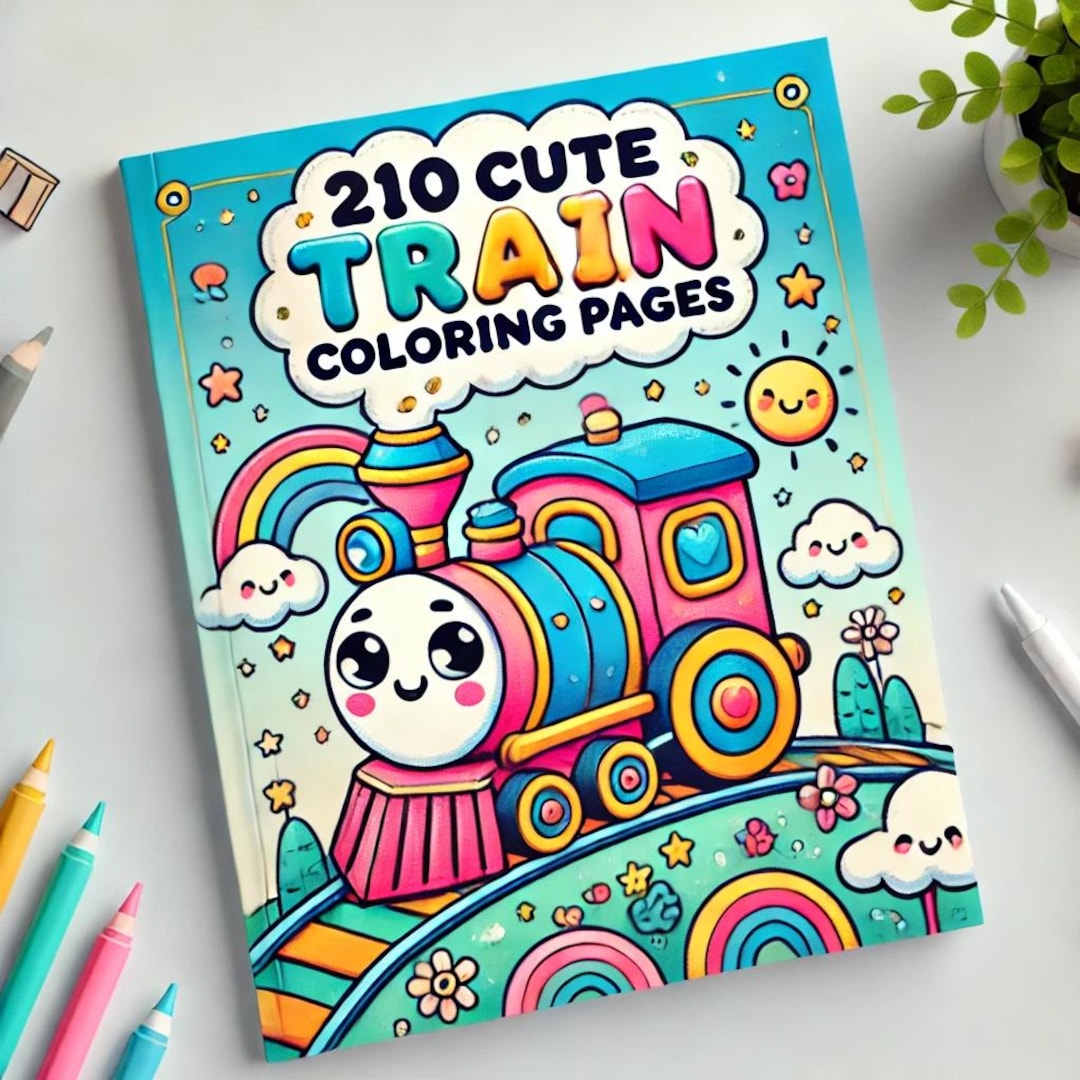210 Cute Train Coloring Pages for Kids and Adults: Adorable, Fun, and ...