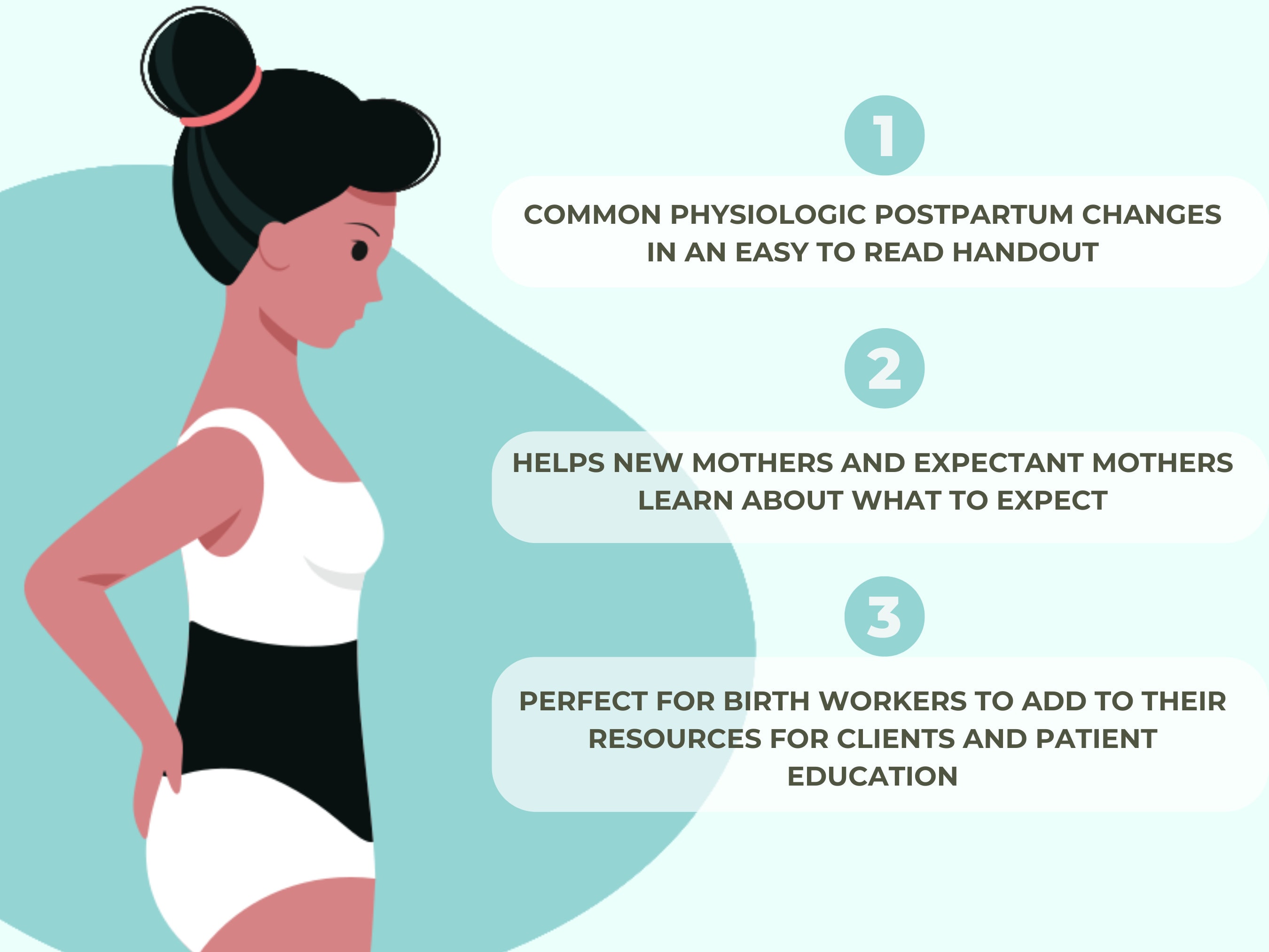 Postpartum Body Changes Handout | PDF Printable | Doula, Midwife, New Mom, Nurse Educator ...