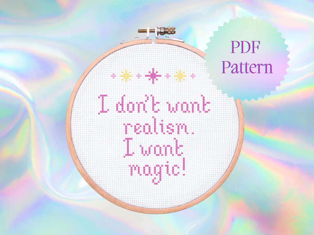 I Want Magic Cross Stitch Pattern | Instant Download | Modern Cross ...