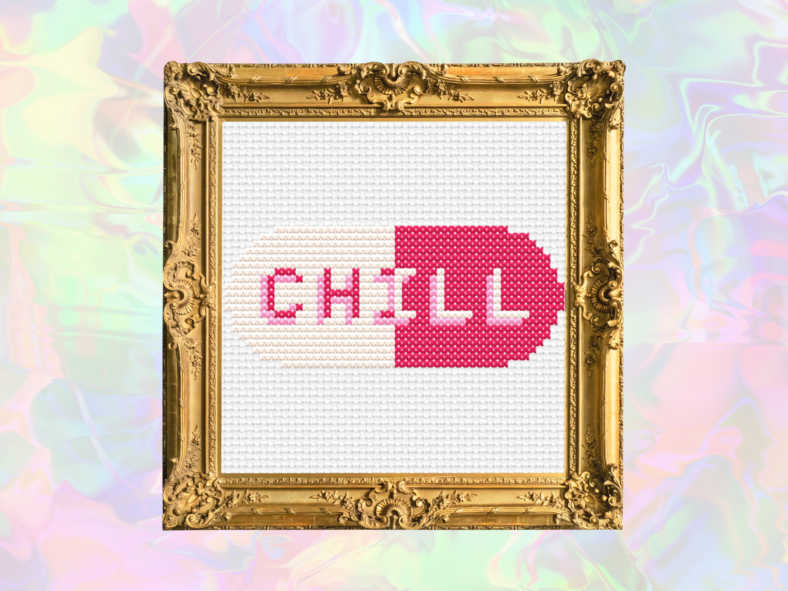 Chill Pill Cross Stitch Pattern: Modern Funny Design (instant Download ...