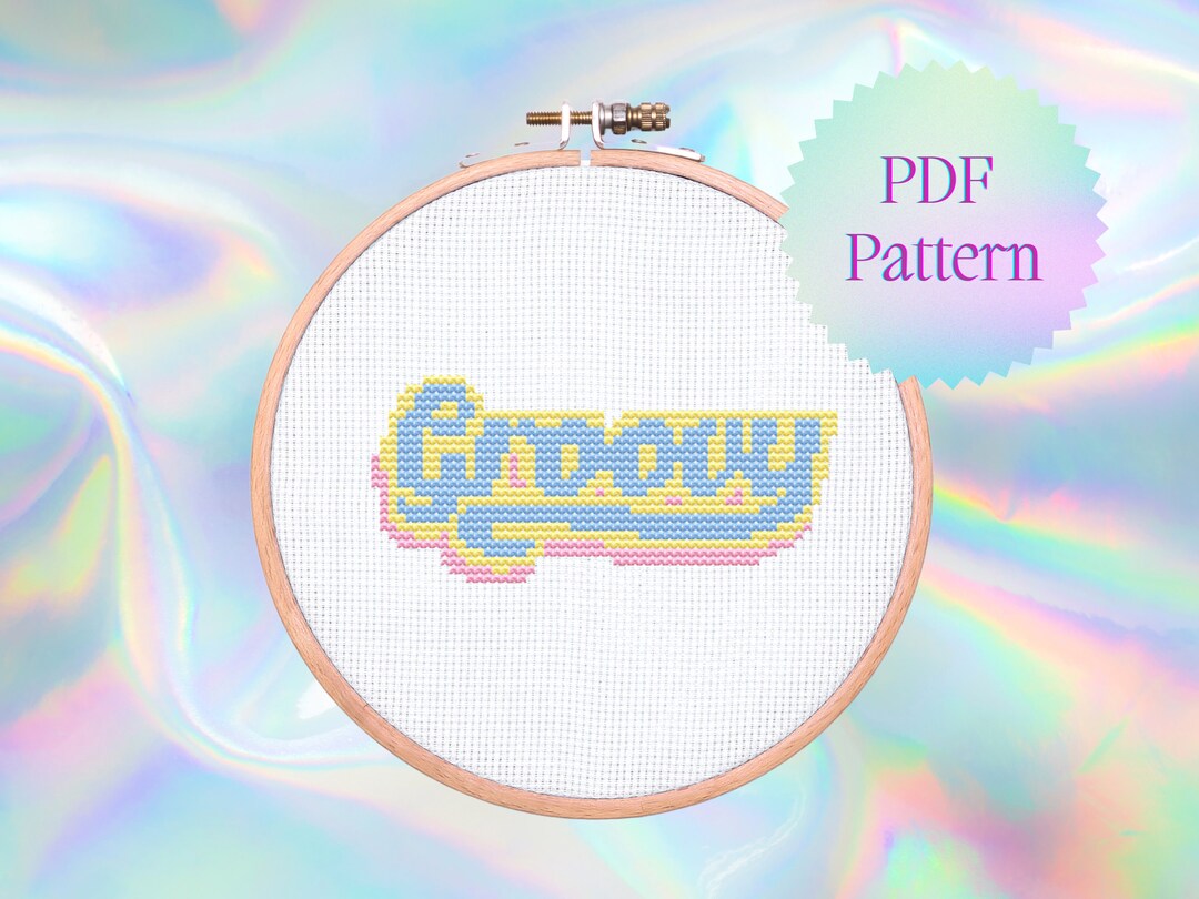 Groovy Cross Stitch Pattern | Instant Download | Modern Cross Stitch ...