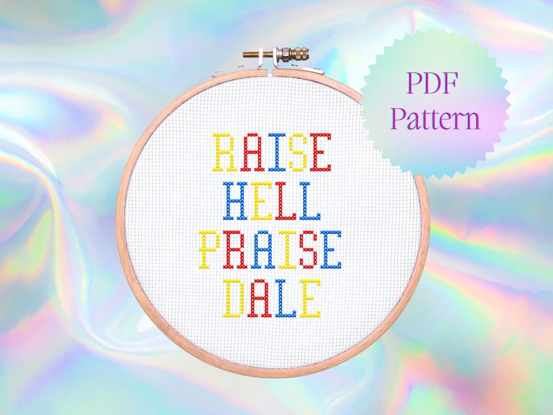 Raise Hell Praise Dale Cross Stitch Pattern: NASCAR Intimidator (PDF ...