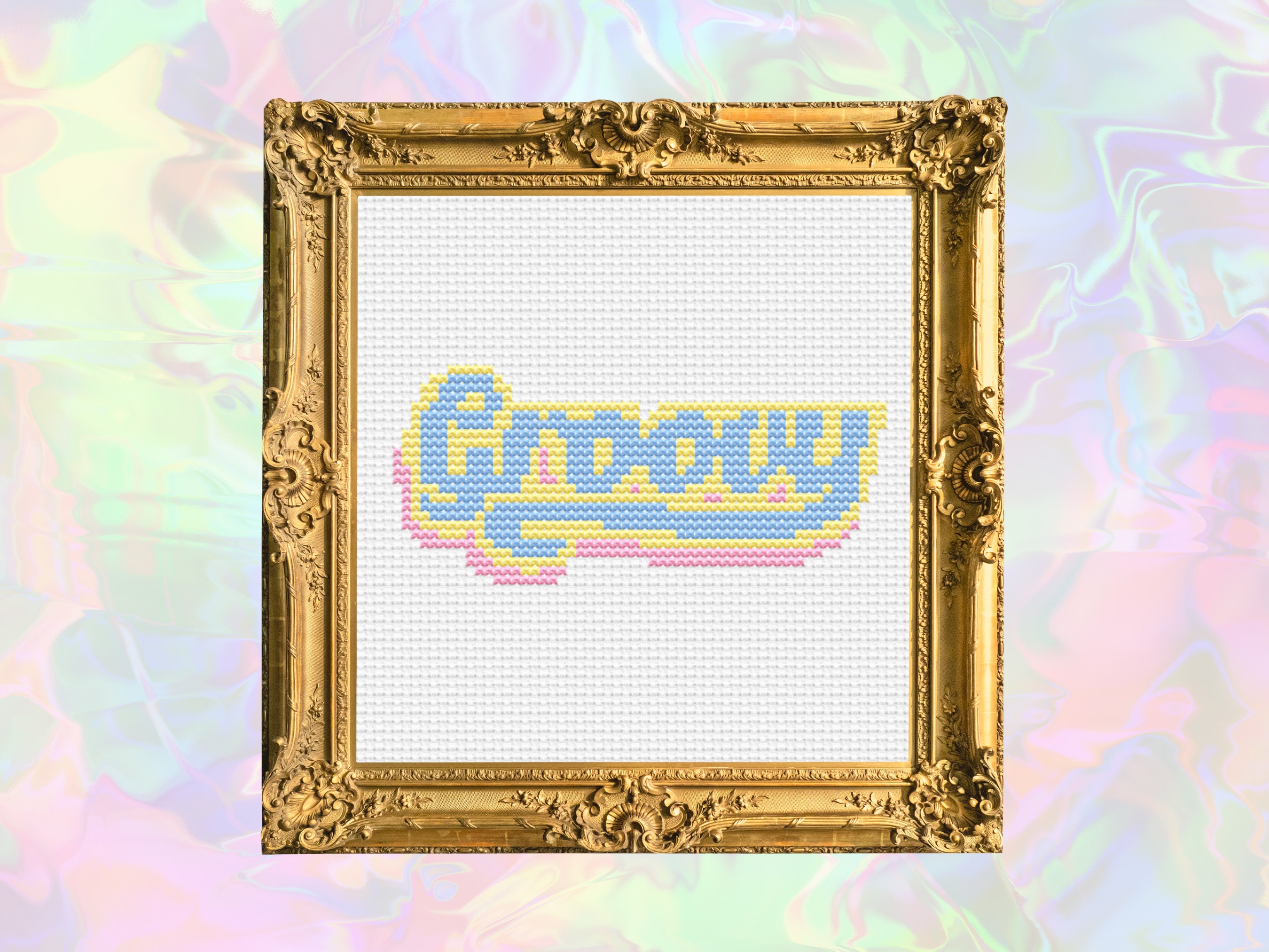 Groovy Cross Stitch Pattern Instant Download Modern Cross Stitch Cute ...